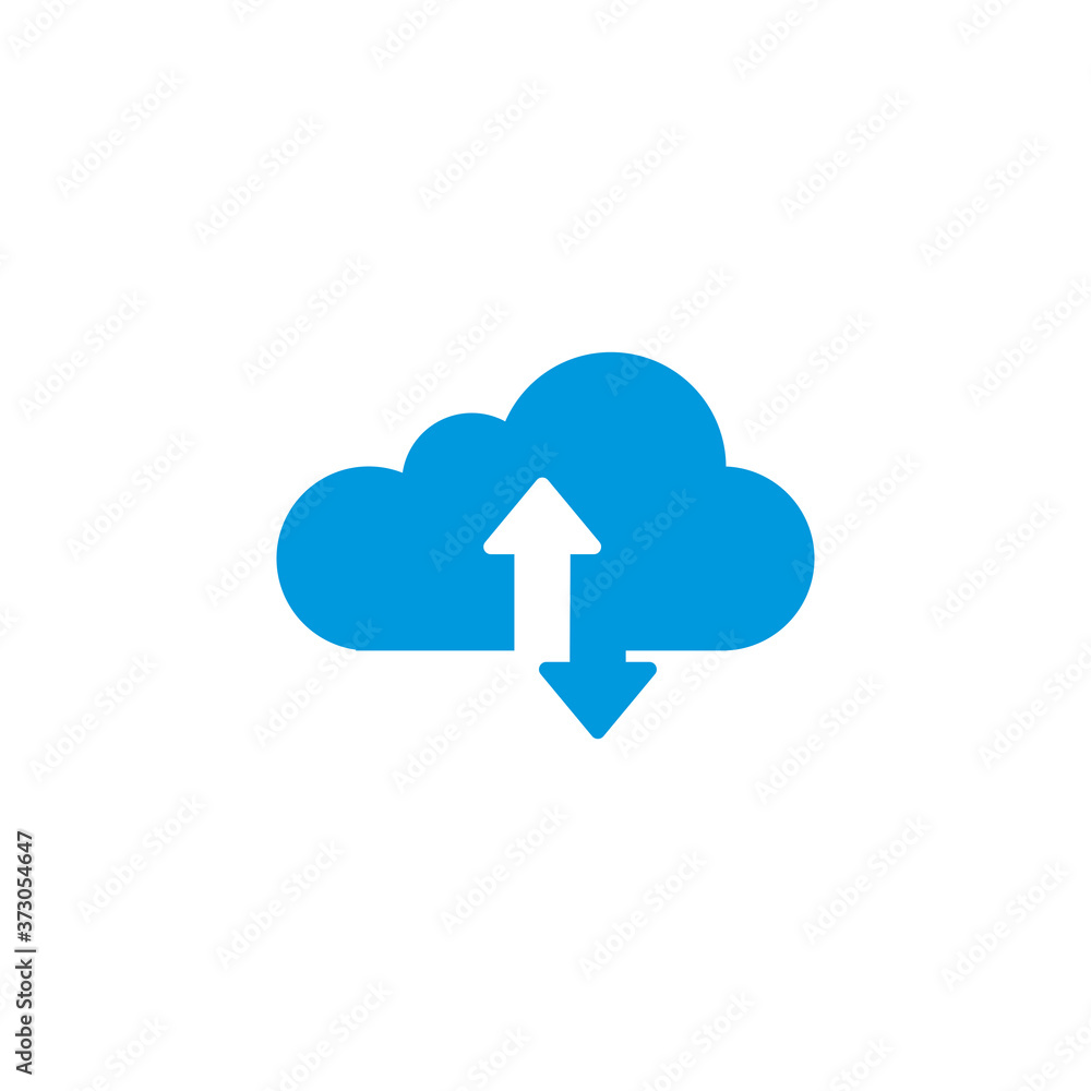 cloud upload and download logo vector Stock Vector | Adobe Stock