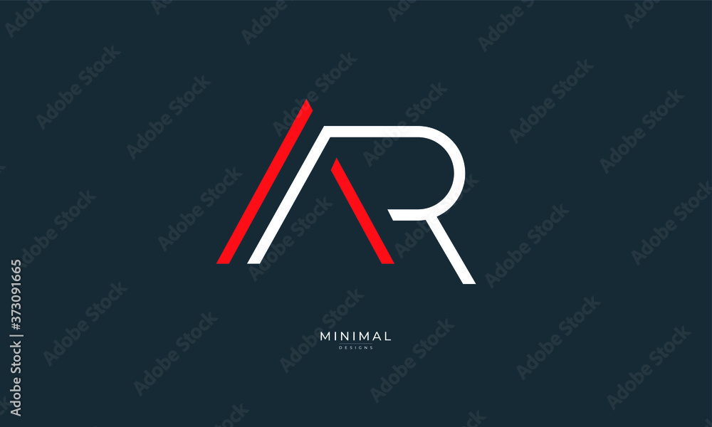 Alphabet letter icon logo AR Stock Vector | Adobe Stock