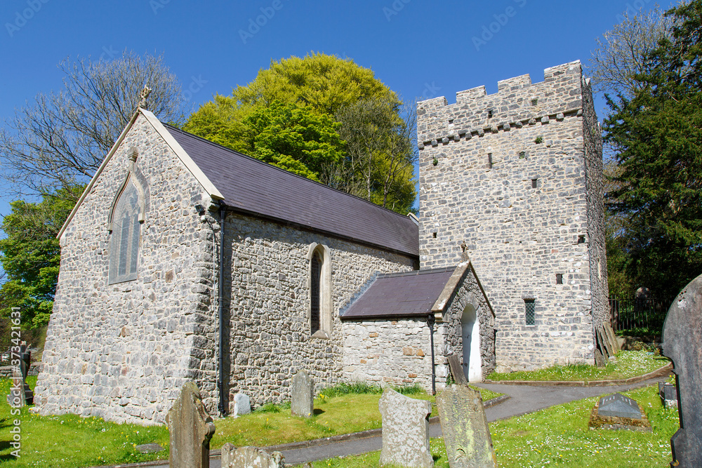 St Illtyd's Church, Ilston. A restored medieval church with Dark Age ...