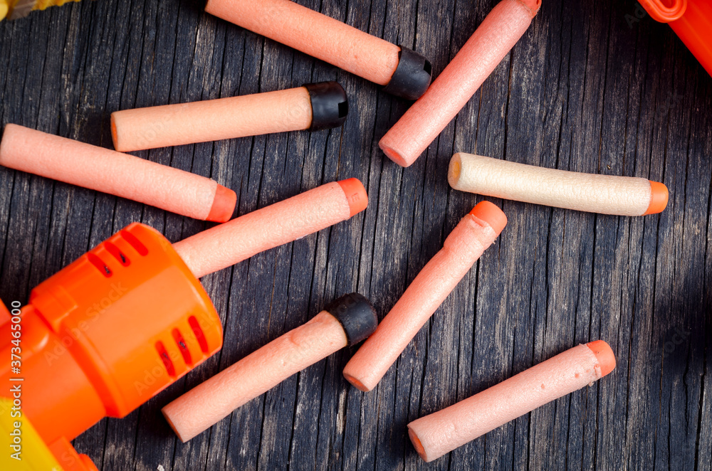 Foto London, England - May 05, 2014: Nerf Dart Gun and Foam Bullets ...