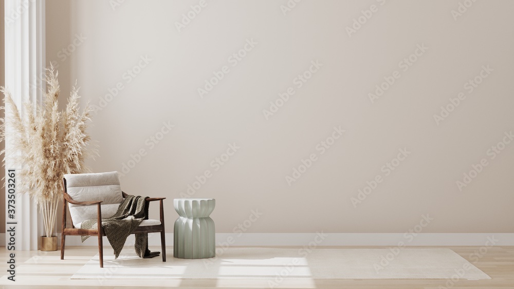 Minimalist modern living room interior background, living room mock up ...