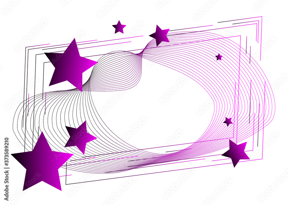 Abstract Background With Dynamic Linear Waves Modern Colored Poster Composition Of Geometric