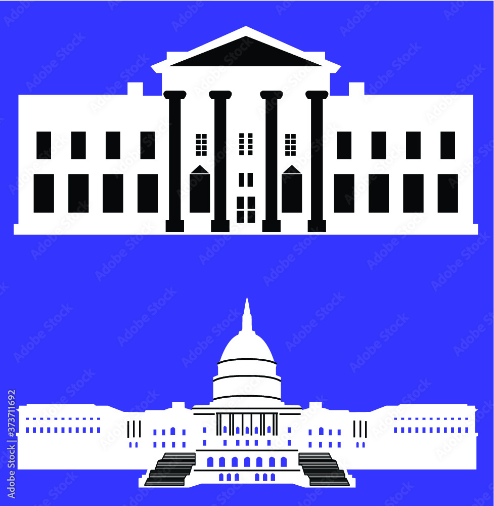 Washington DC., White House, Capitol, National building museum ...