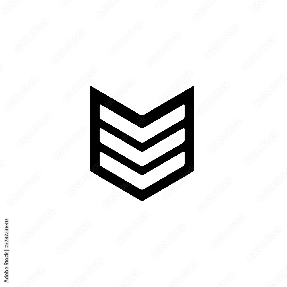 Sergeant rank icon isolated vector on white Stock Vector | Adobe Stock