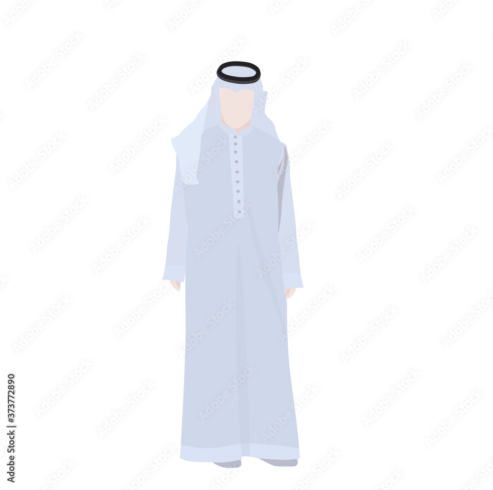 Vector stock illustration arab man in the traditional muslim arabic ...
