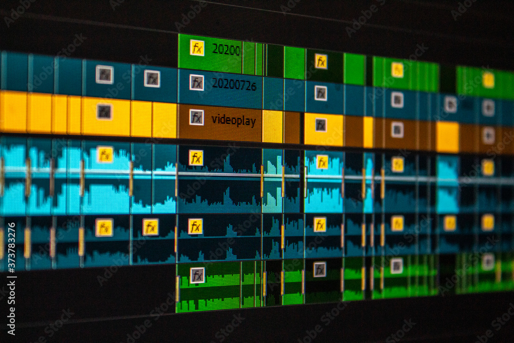 Video Editing Timeline Premiere Pro Color Label Stock Photo | Adobe Stock