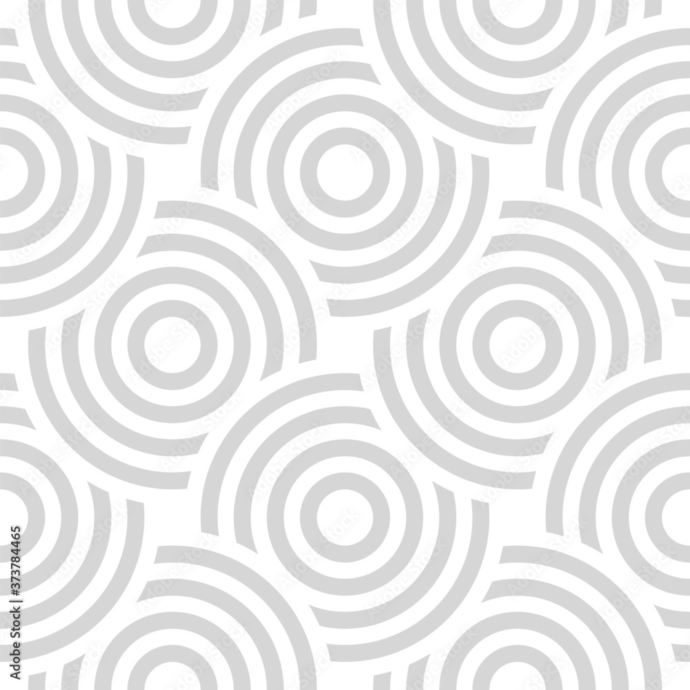 Vector seamless pattern with bold striped circles. Stylish geometric ...