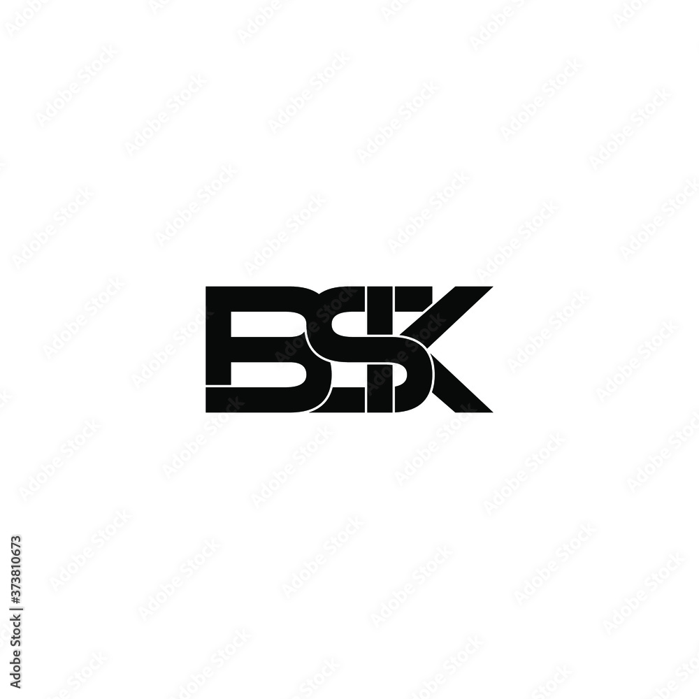 bsk letter original monogram logo design Stock Vector | Adobe Stock