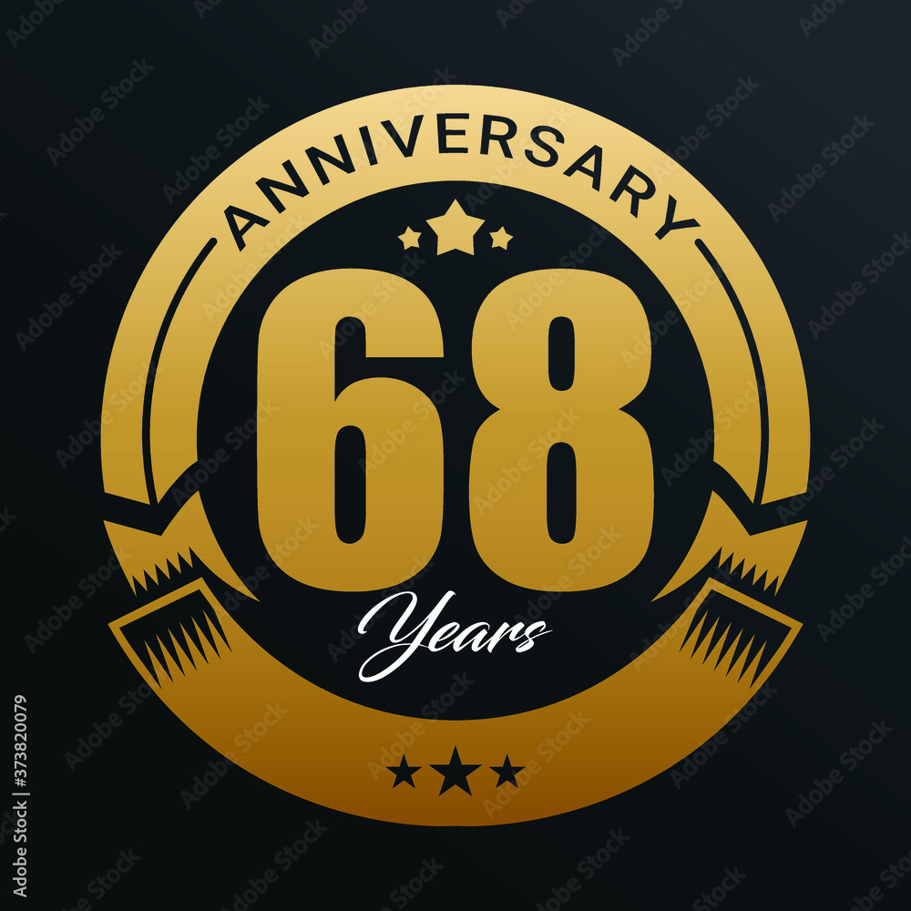 68th Anniversary logo,68 year Anniversary logo design celebration ...