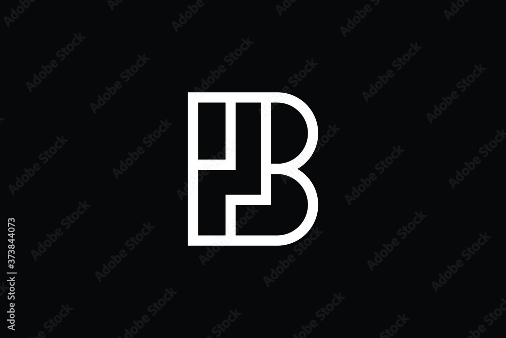 Minimal Innovative Initial BN logo and NB logo. Letter B BN NB creative ...
