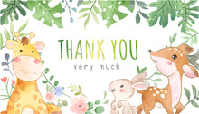 Rabbit Thank You Card Free Stock Photo - Public Domain Pictures