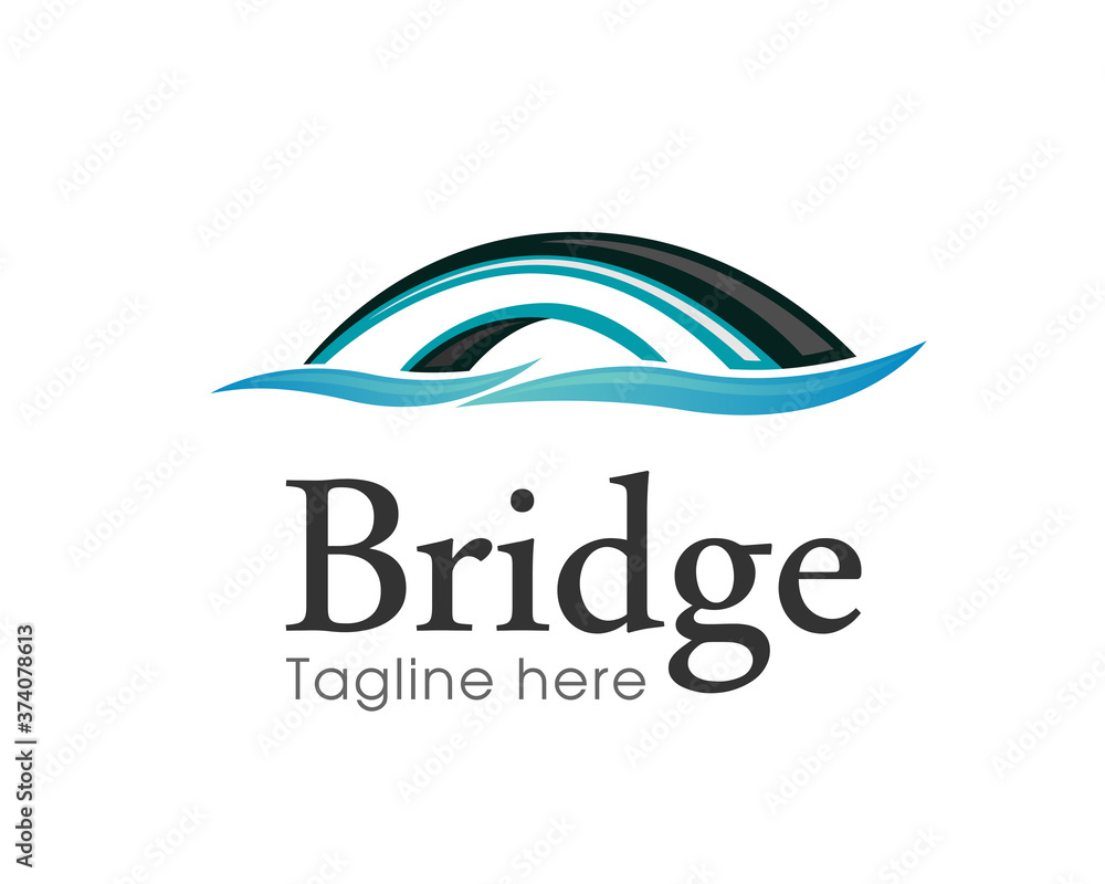 simple abstract bridge logo design template Stock Vector | Adobe Stock