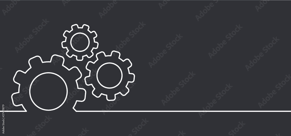 Cogwheels brain. Think big ideas. Gear mechanism settings tools ...