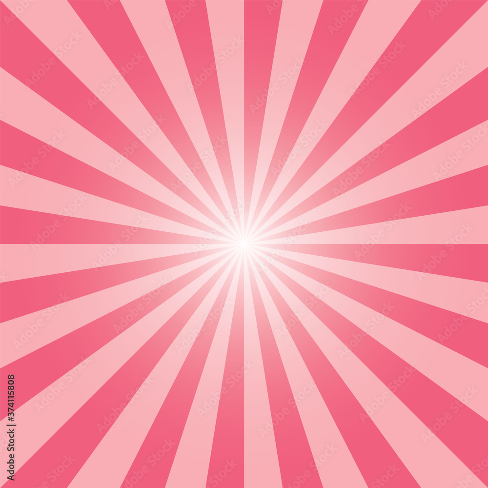 Sunburst background template design. Brick hot pink rectangular recto ...