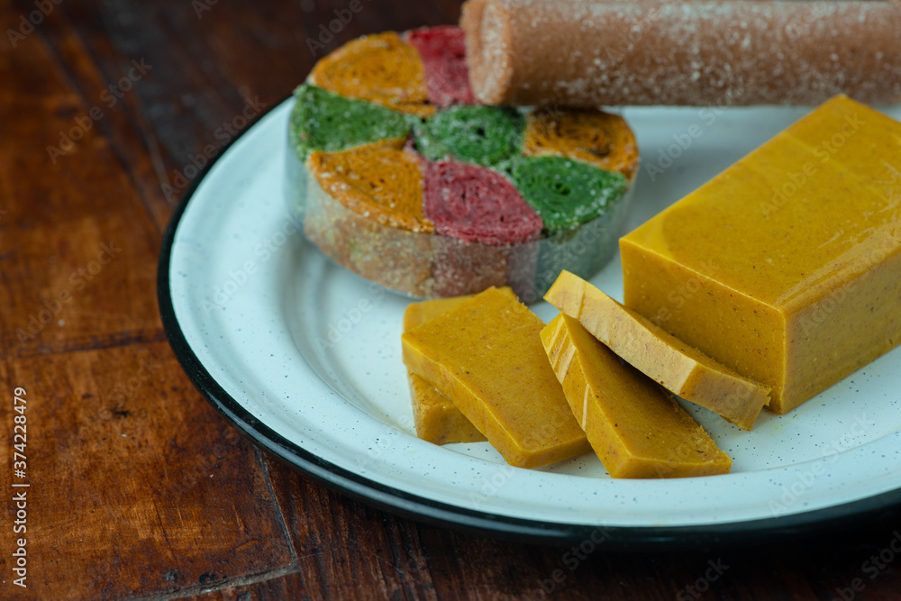 Stock-Foto „Ate de frutas dulce tradicional mexicano fruta con azúcar ...