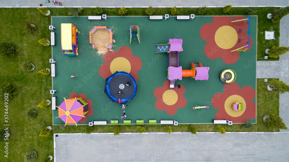 Children playground. Top view Stock Photo | Adobe Stock