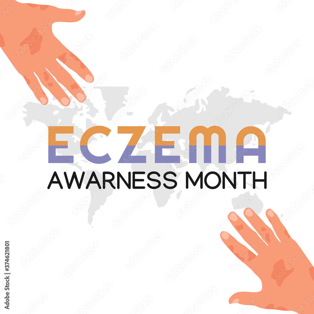 Vector graphic of Eczema awareness month good for Eczema awareness ...