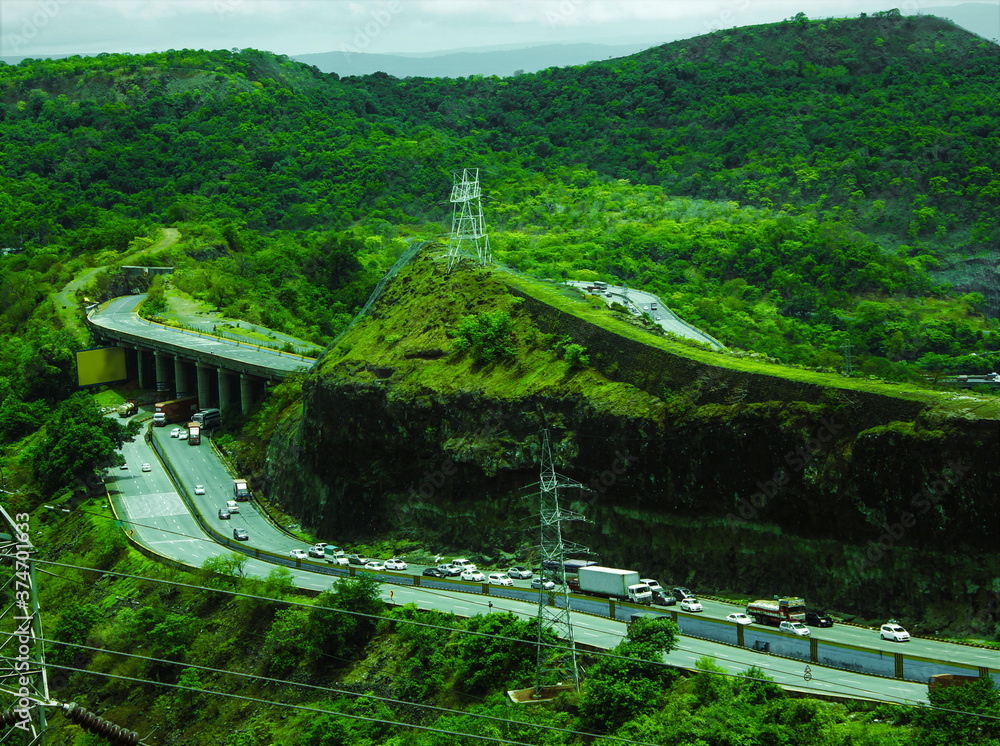 Mumbai Pune Expressway Indian Highway Stock Photo | Adobe Stock