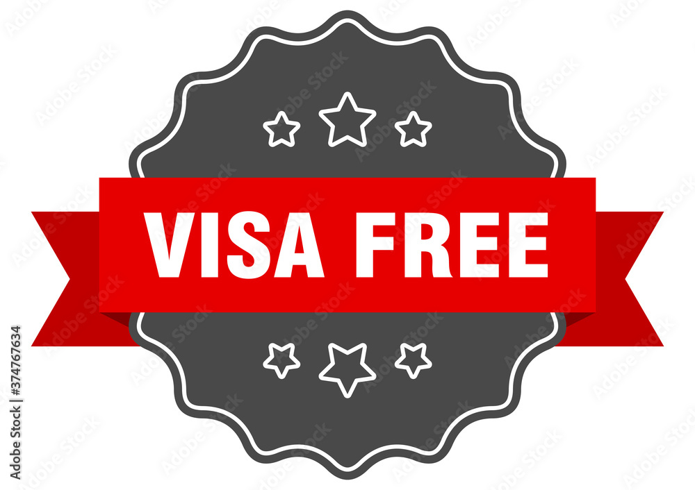visa free label. visa free isolated seal. sticker. sign Stock Vector ...