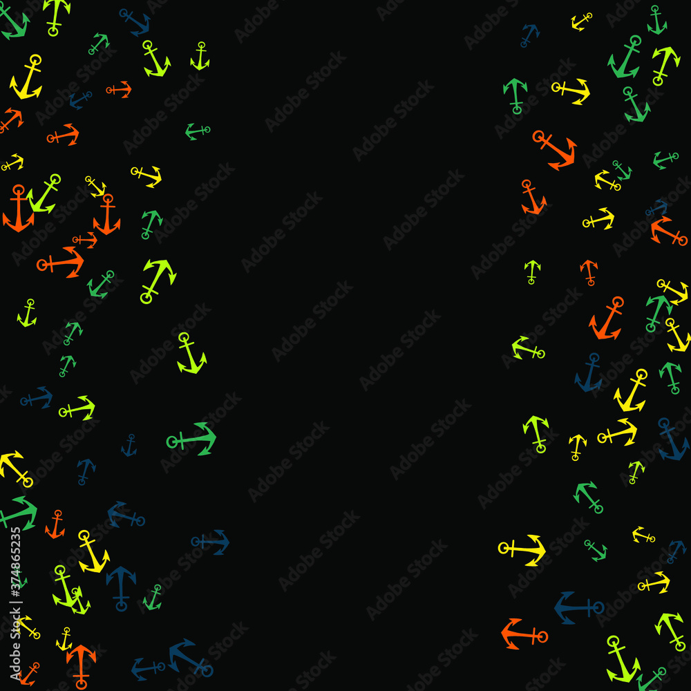 Pretty summer background with anchors. Anchor In Cartoon Free Style ...