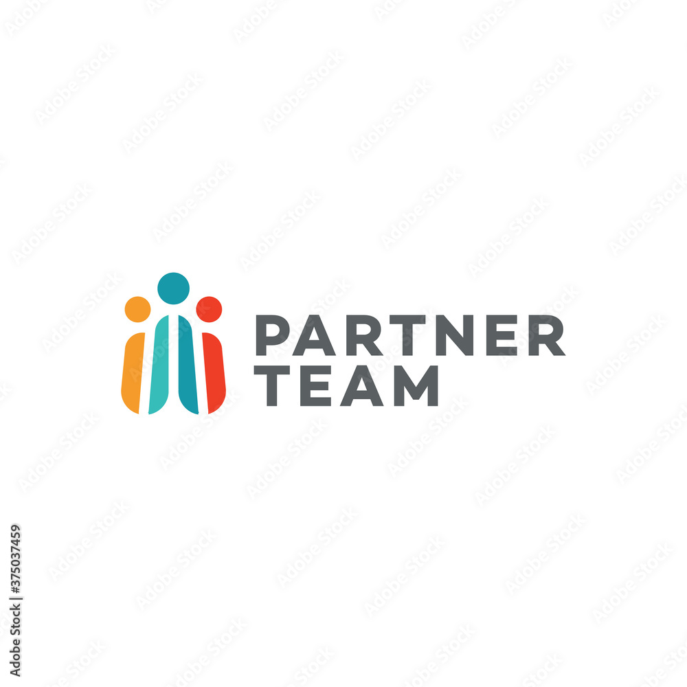 Team Work Logo Design Template Stock Vector | Adobe Stock