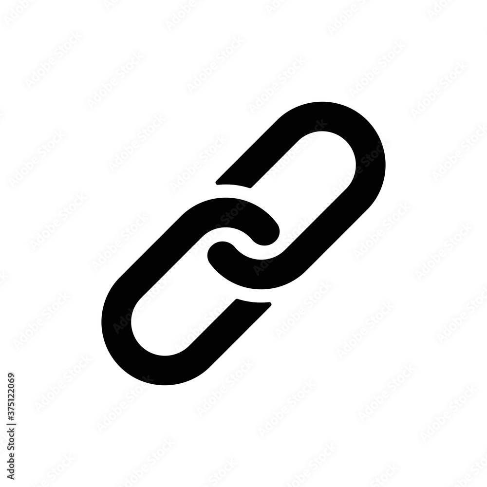 Chain, link icon vector. Link icon. Hyperlink chain symbol. Chain vector symbol. External Link ...