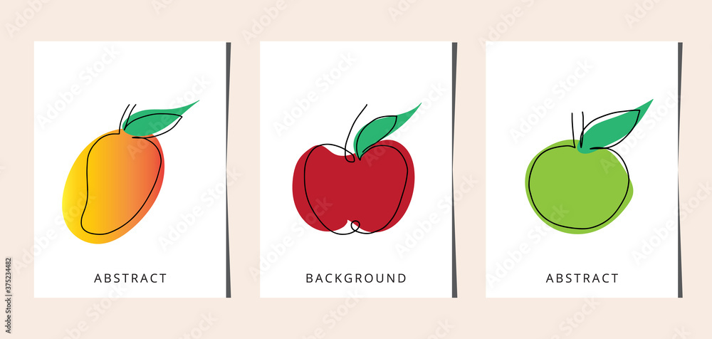 One continuous line draw a fruit shape Vector illustration. Stock ...