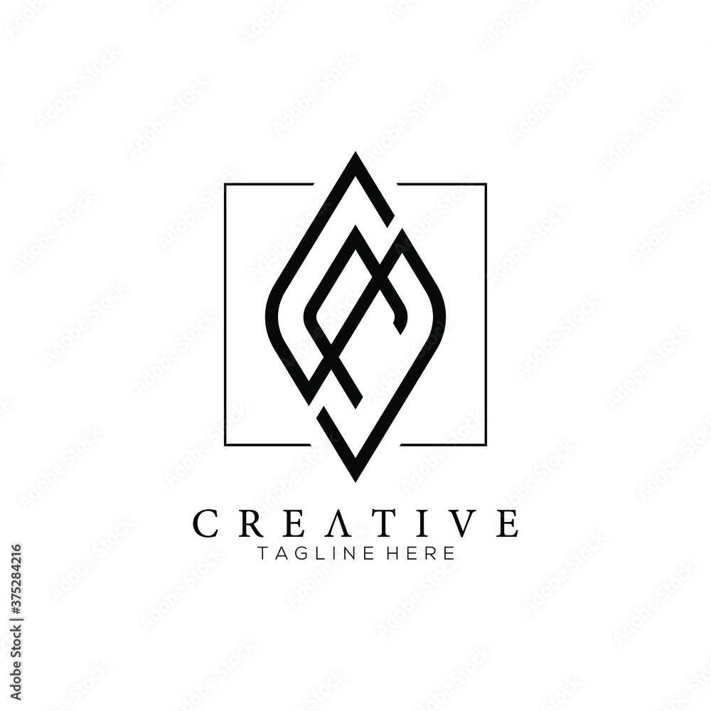 letter A and S square line logo monogram modern creative elegant Stock ...