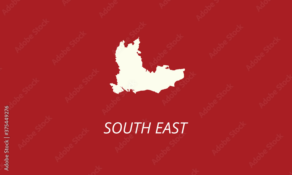 South East map England region vector illustration Stock Vector | Adobe ...
