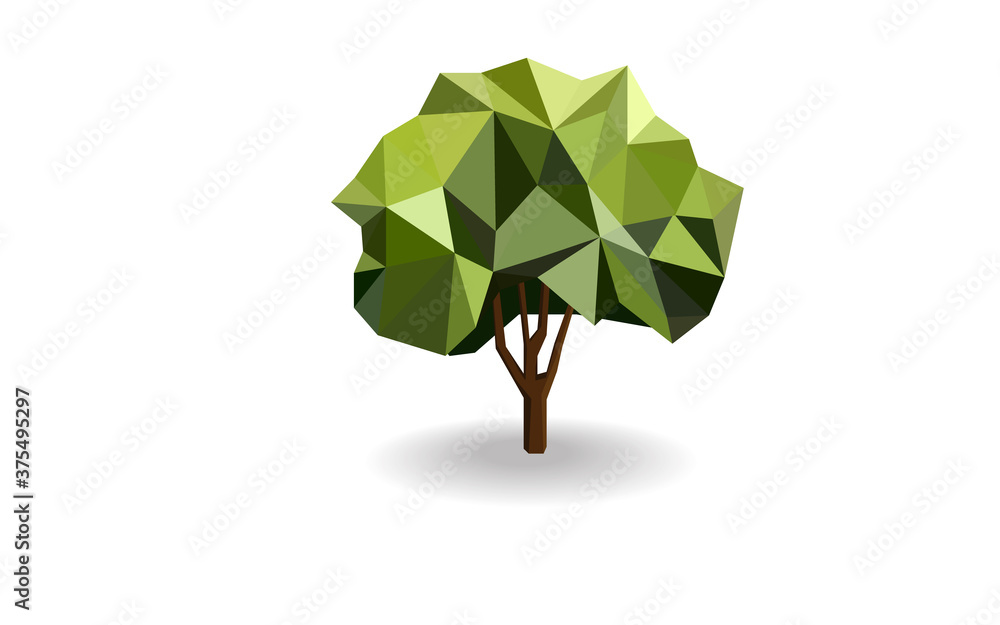 tree polygon icons modern style vector Stock Vector | Adobe Stock