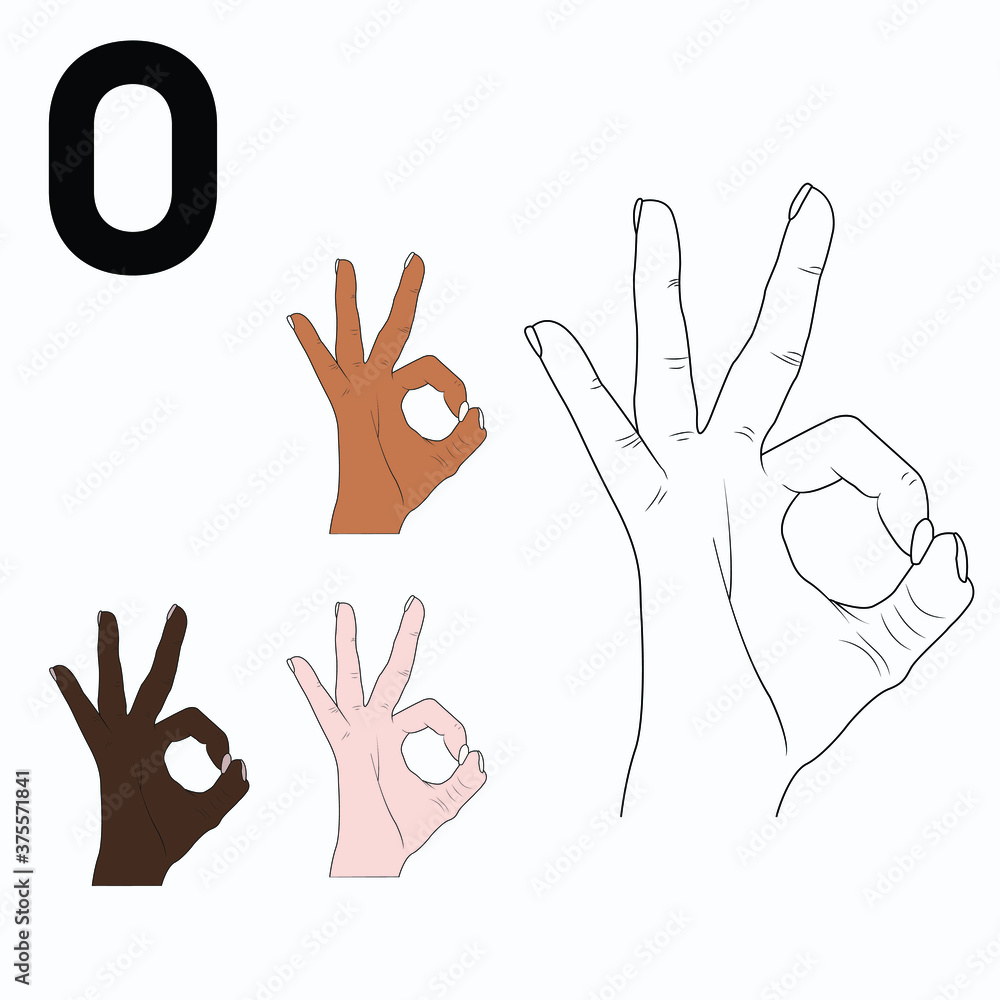 Vector de Stock "О" is the sixteenth letter of the alphabet in sign ...