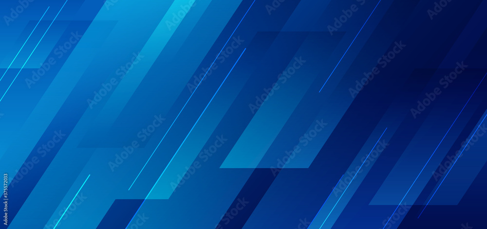Abstract blue diagonal geometric with line modern technology background ...