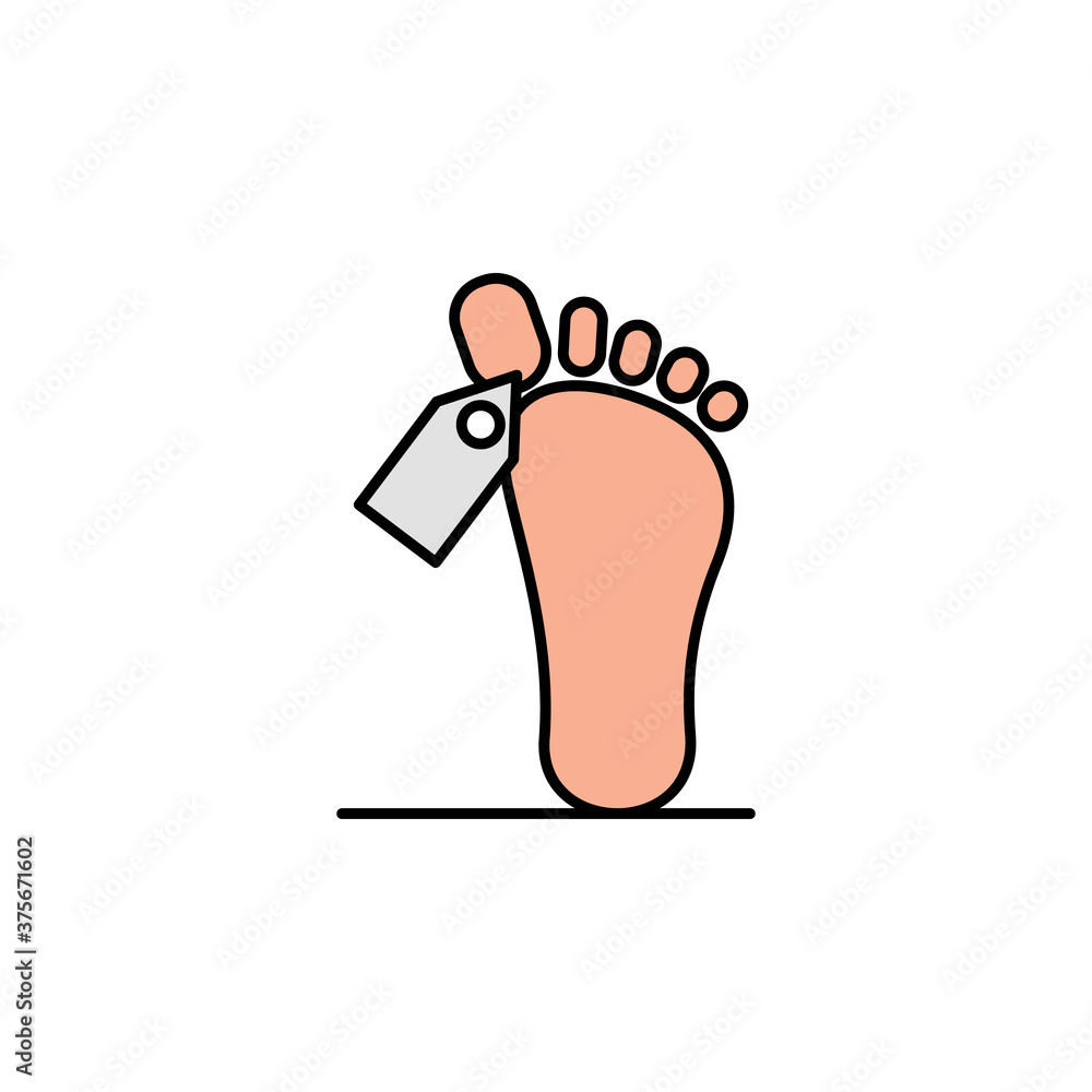 dead, leg, death outline icon. detailed set of death illustrations ...