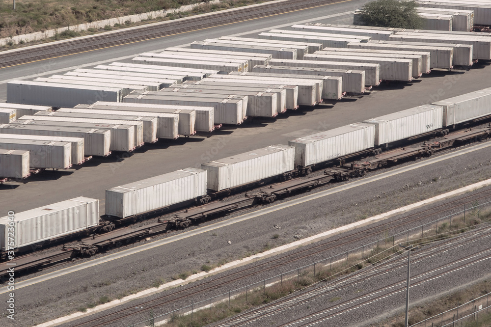 Rail Cargo Container Station Stock Photo | Adobe Stock