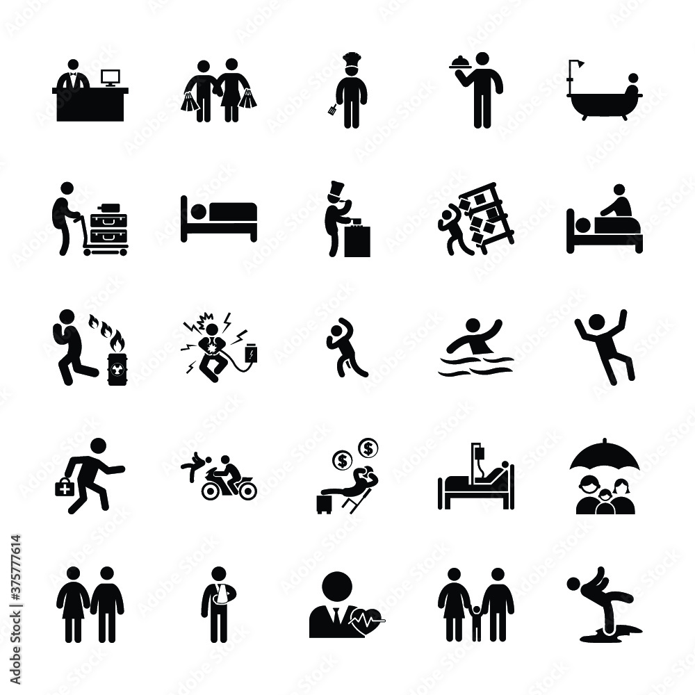 Daily Routine Pictograms Pack Stock Vector | Adobe Stock