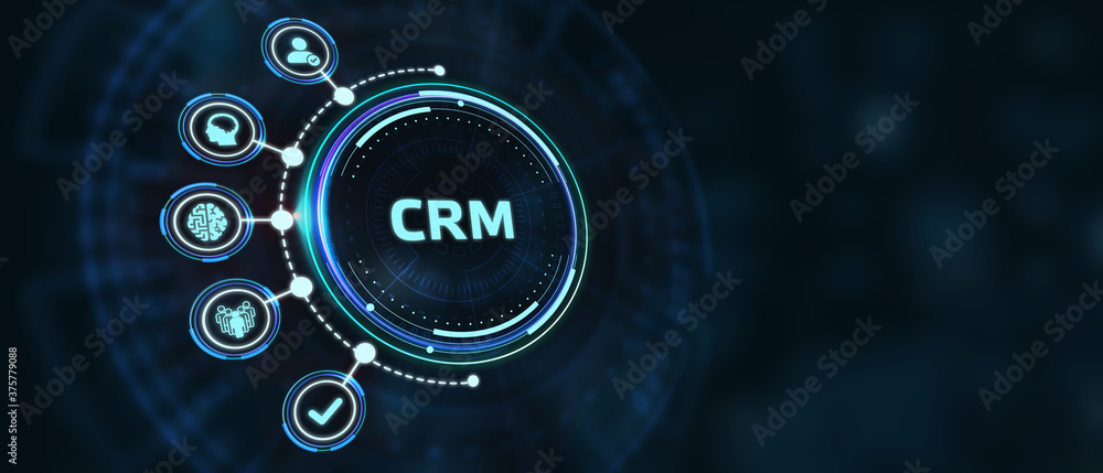 Business, Technology, Internet and network concept. CRM Customer ...