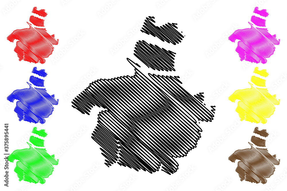 Tiruchirappalli City (Republic of India, Tamil Nadu State) map vector ...