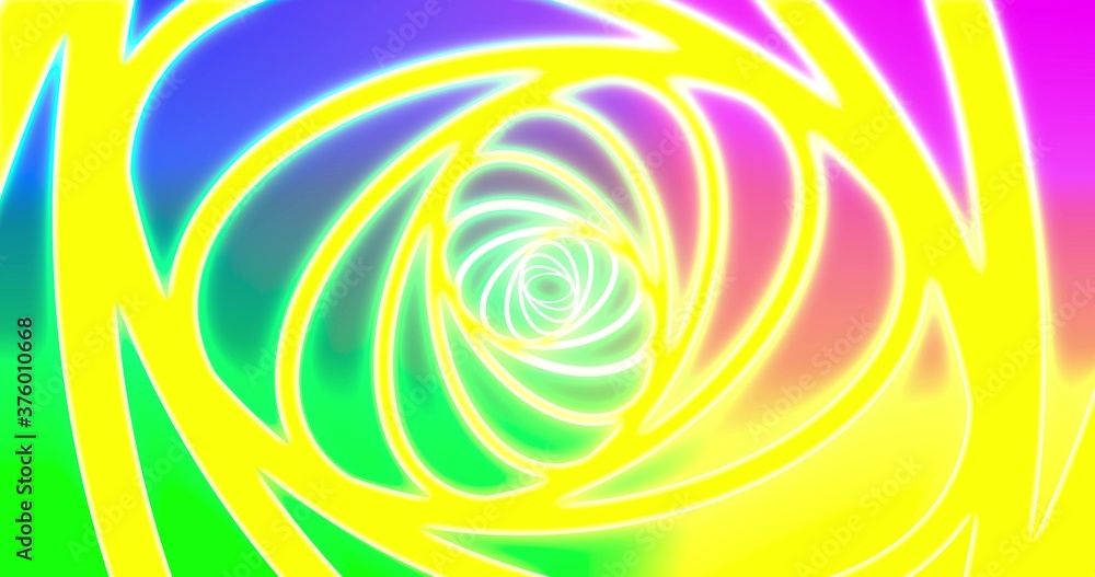 Abstracts rainbow spiral psihodelic tunnel background. animation ...