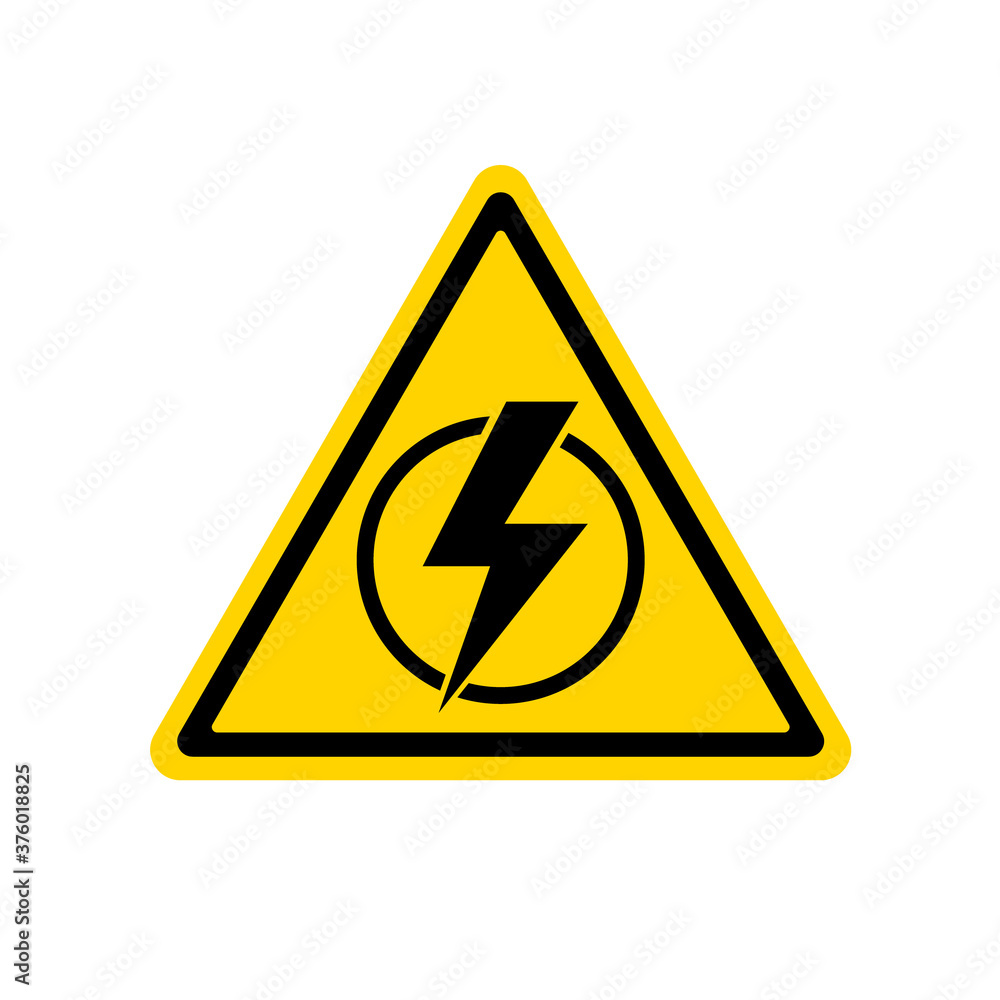 Power outage. Sign without electricity. Warning logo. Symbol danger ...