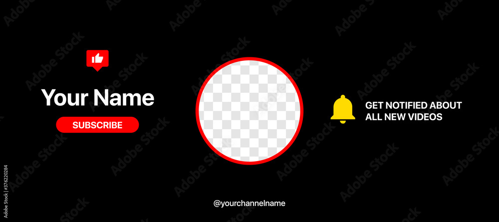 Youtube Channel Cover Wireframe. Youtube Banner For Design Your Channel ...
