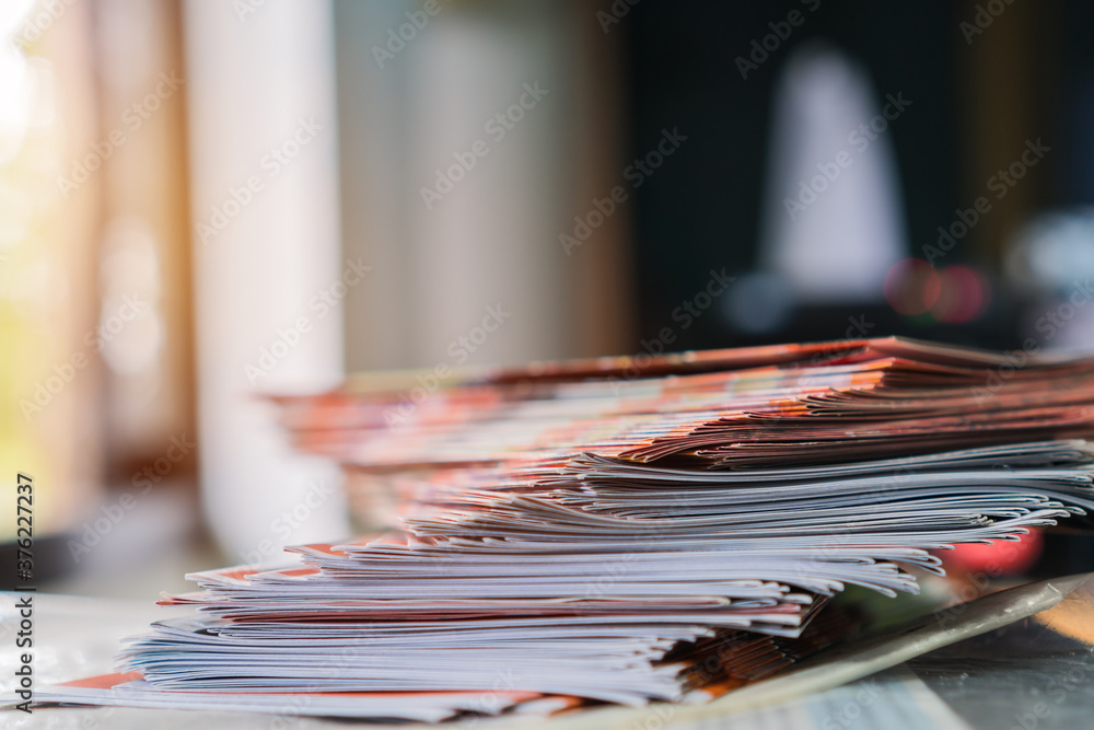 Business Brochure in Documents concept : Businessman hands working in ...