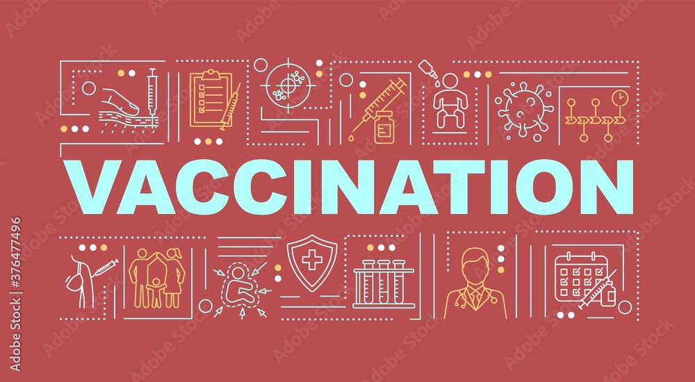 Vaccination word concepts banner. Healthcare service. Immunization ...