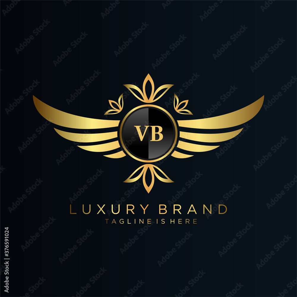 VB Letter Initial with Royal Template.elegant with crown logo vector ...