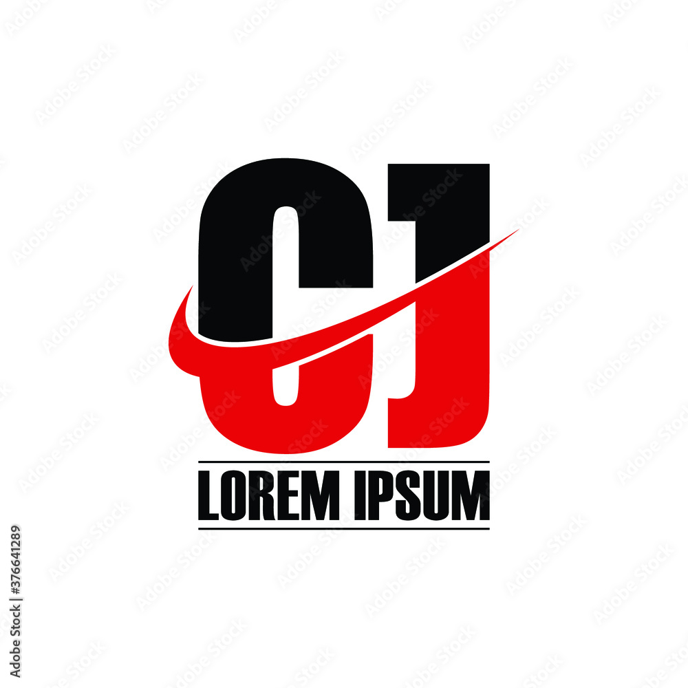Letter CJ simple logo design vector Stock Vector | Adobe Stock