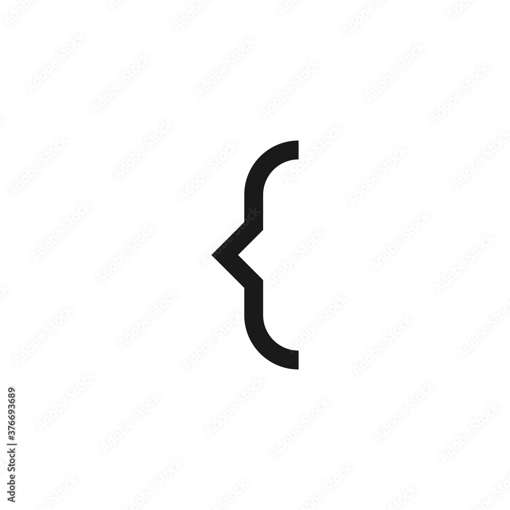 Bracket icon. Math symbol modern, simple, vector, icon for website ...