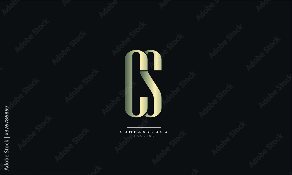 Letter CS Business Logo Design Alphabet Icon Vector Monogram Stock ...