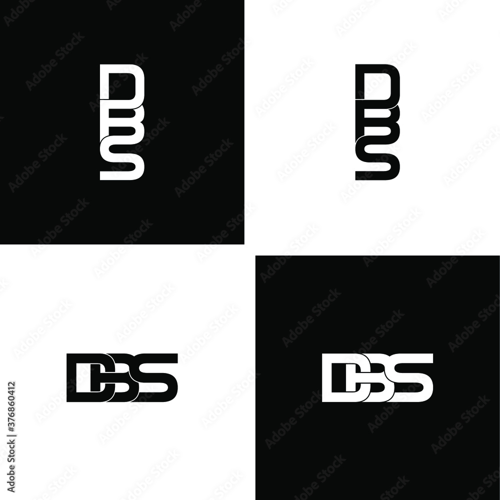 dbs letter original monogram logo design set Stock Vector | Adobe Stock