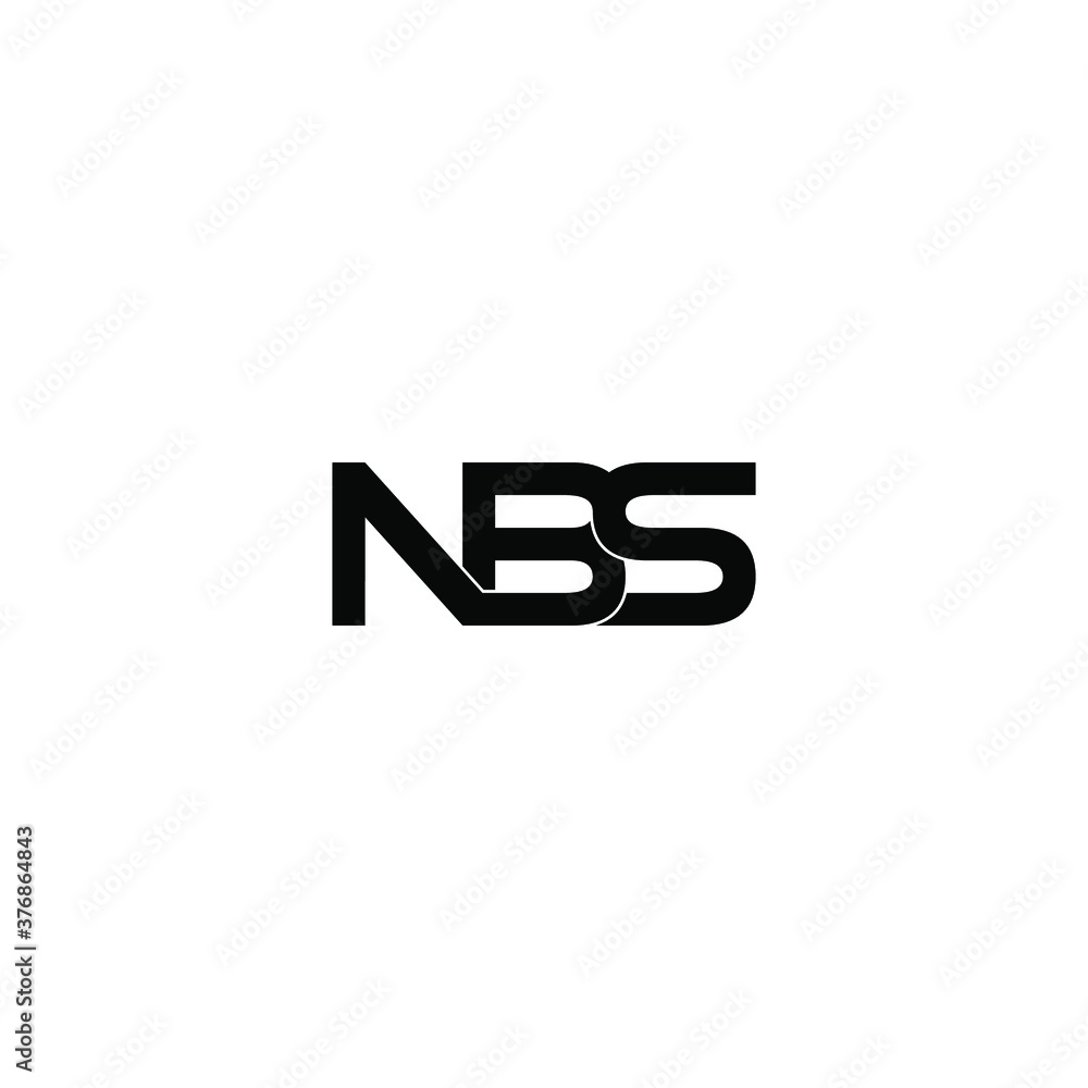 nbs letter original monogram logo design Stock Vector | Adobe Stock