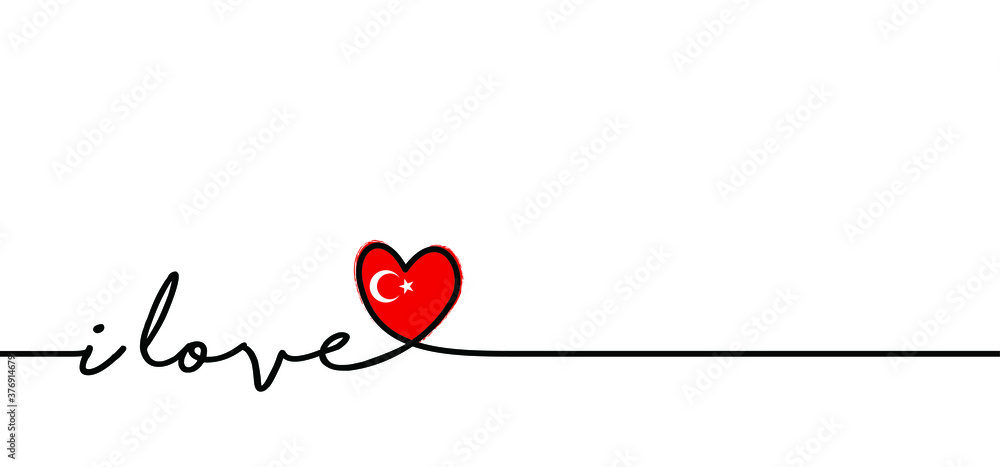 Slogan i love Turkey with the flag color. Turkey slogans. Love, heart ...