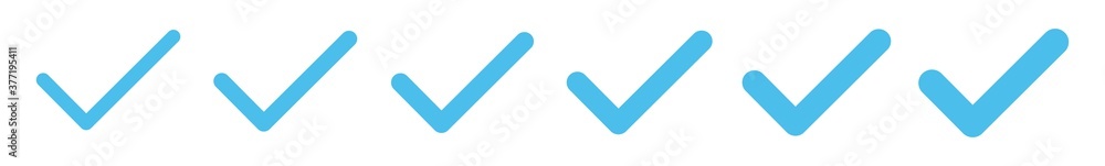 Check Mark Icon Blue | Checkmark Illustration | Tick Symbol | Voting ...